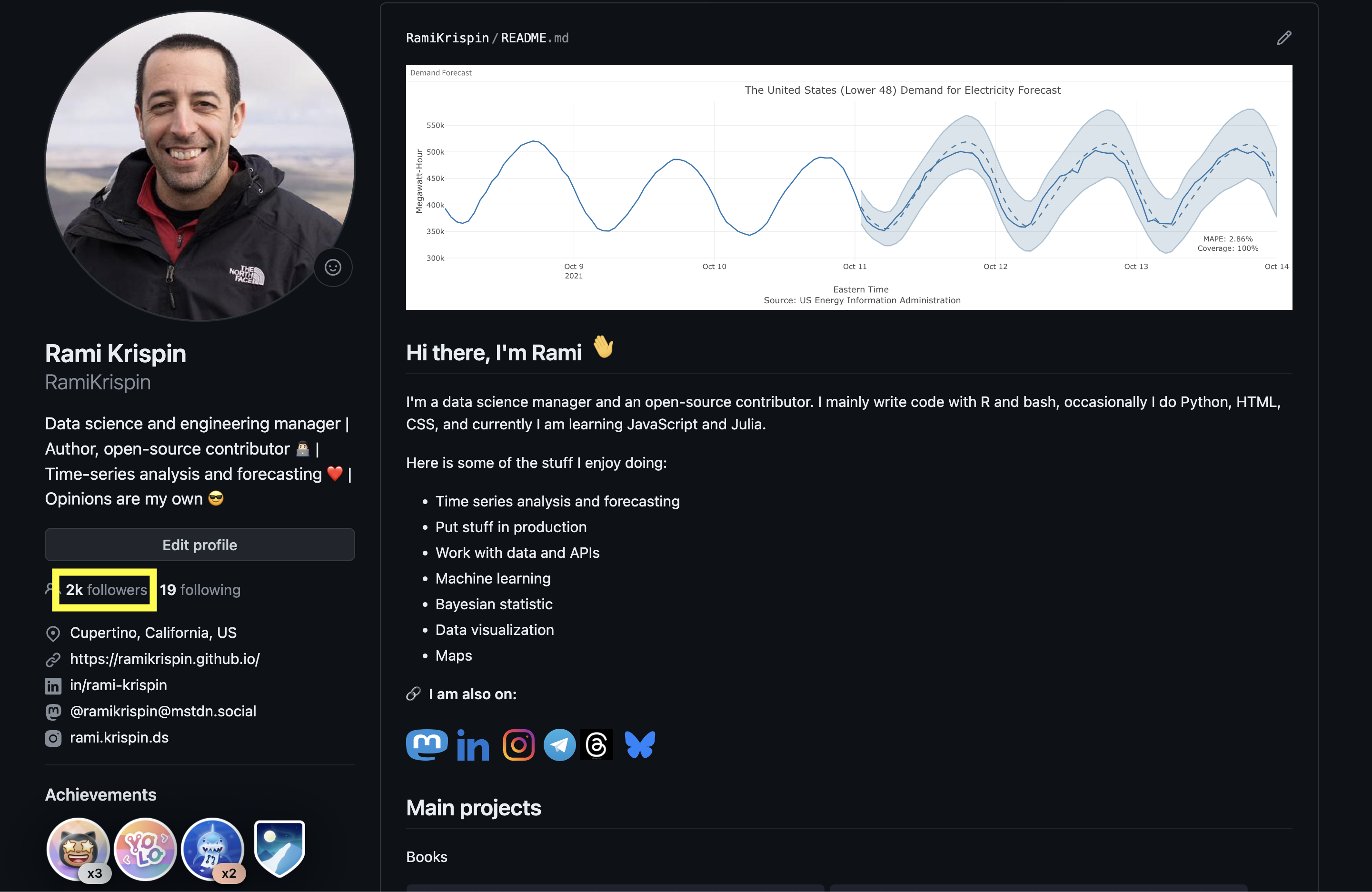 Rami Krispin :unverified: (@ramikrispin@mstdn.social) - Mastodon 🐘