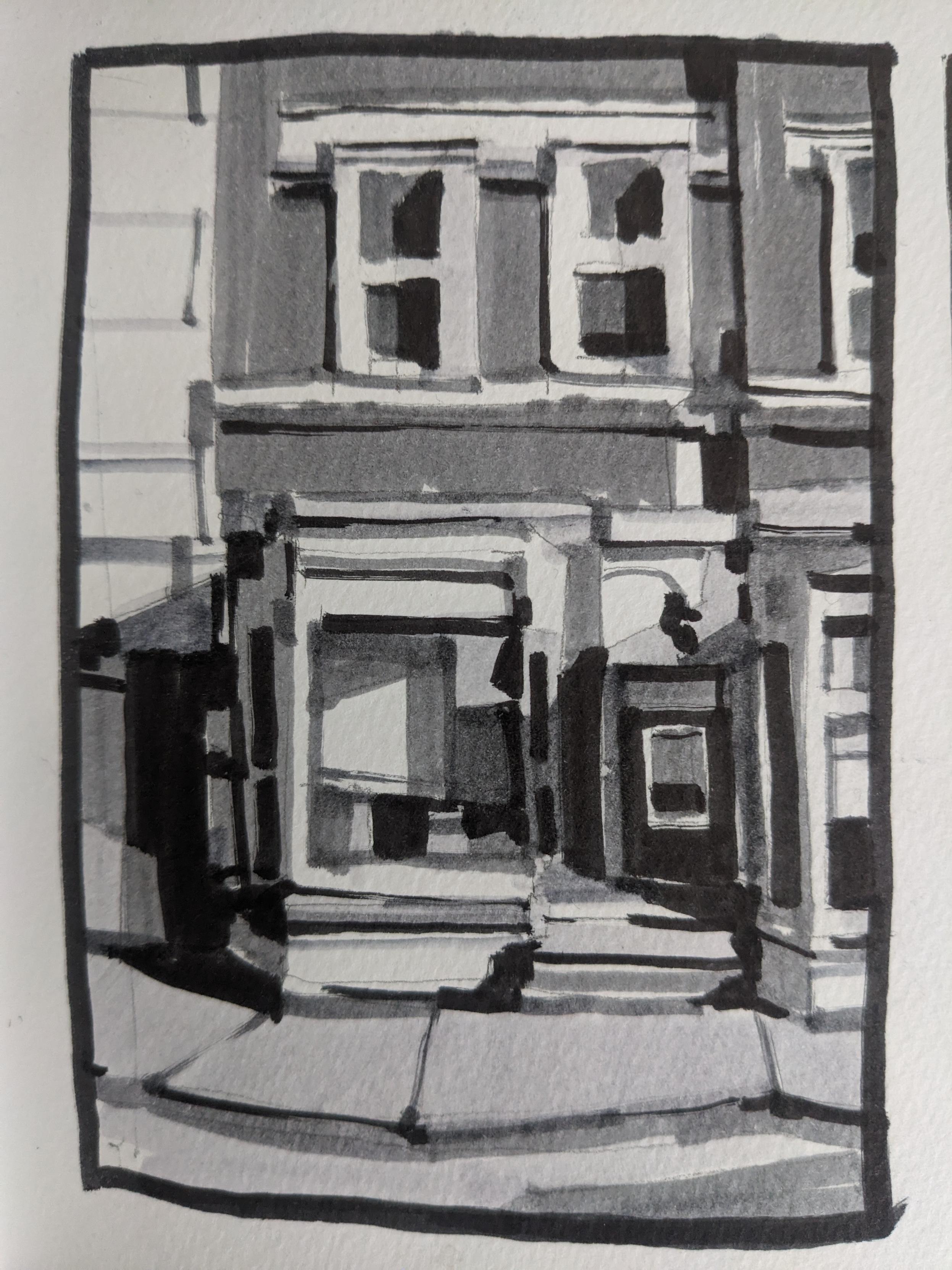 Todd Anderson: "Some Saturday morning four-value notans. #drawin ...